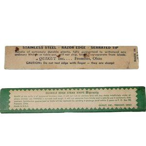 Quikut | Kitchen | 3 Vintage Quikut Quikkle Stainless Steak Knives ...